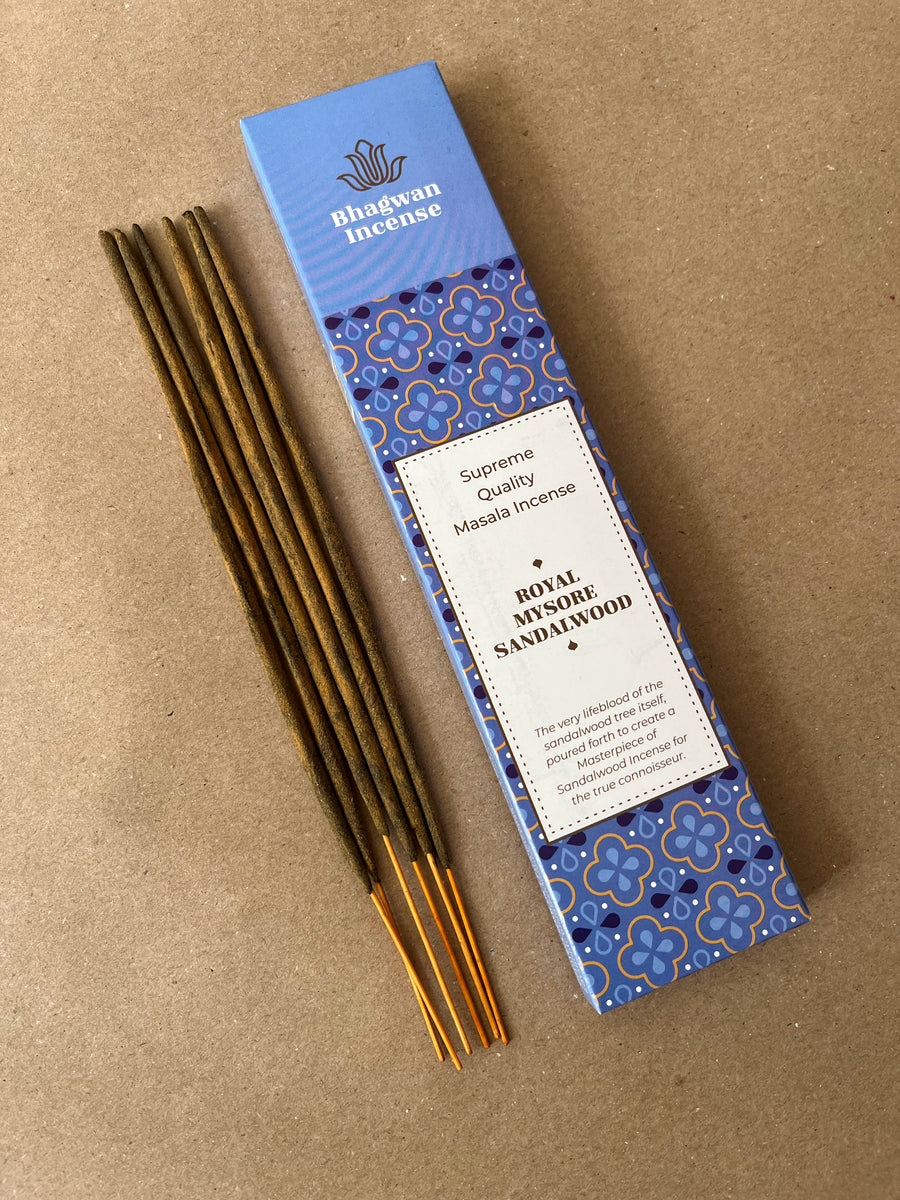 Royal Mysore Sandalwood | Incense Sticks by Bhagwan – Lotus Zen Incense